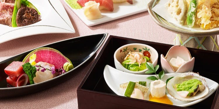 和食 清水／東京プリンスホテル 【プリフィクスコース】お好きな組み合わせで食事を選べるコース ＋フリーフロー付き（2時間制） ディナー プラン ...