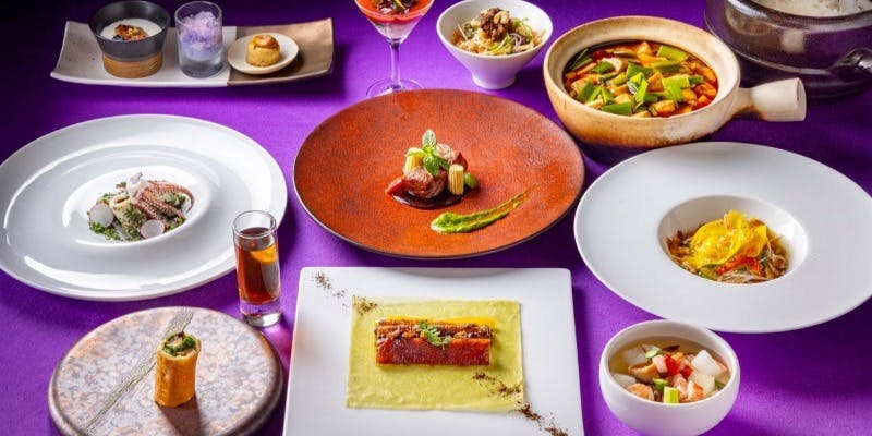 中国料理 王朝／ヒルトン名古屋 【シグネーチャーコース】四季折々の食材を使用した少量多品目コース 全12品＋グラスシャンパン付き ディナー ...