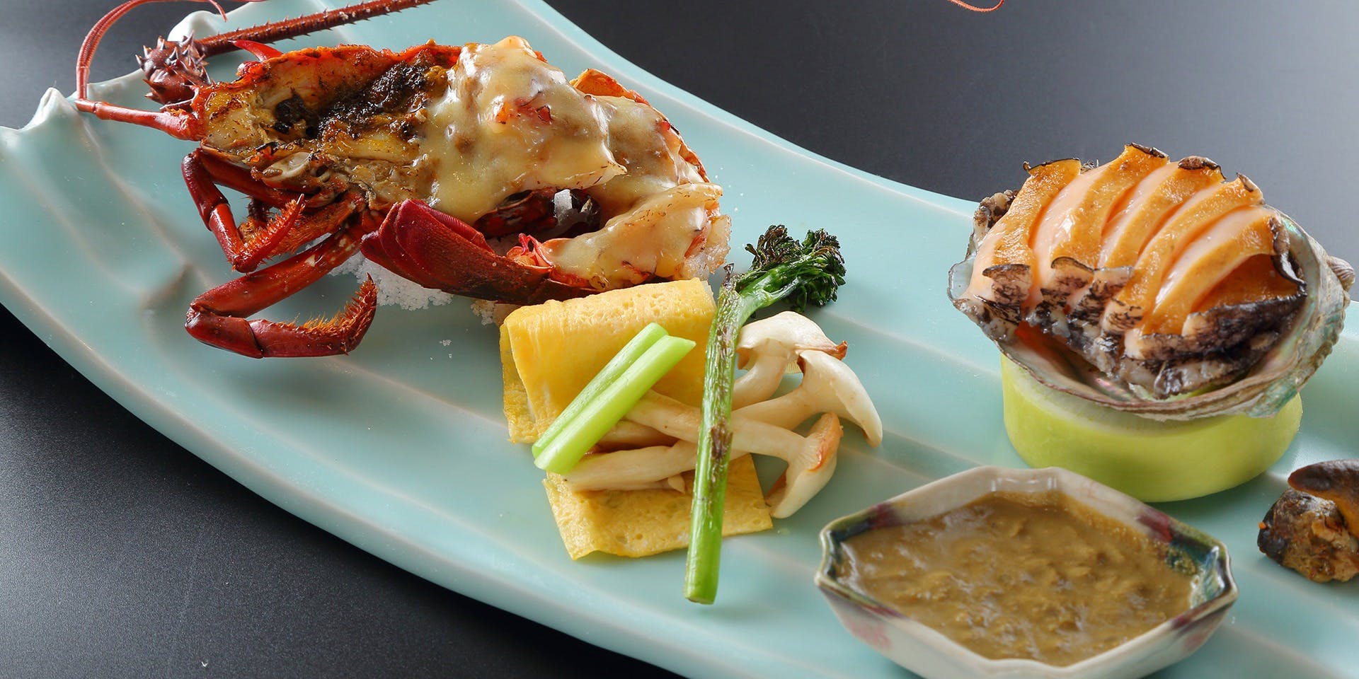 京風鉄板 はせ川 【平家】活伊勢海老、活鮑、厳選A5黒毛和牛シャトーブリアン10品 ディナー プラン(12609233)・メニュー