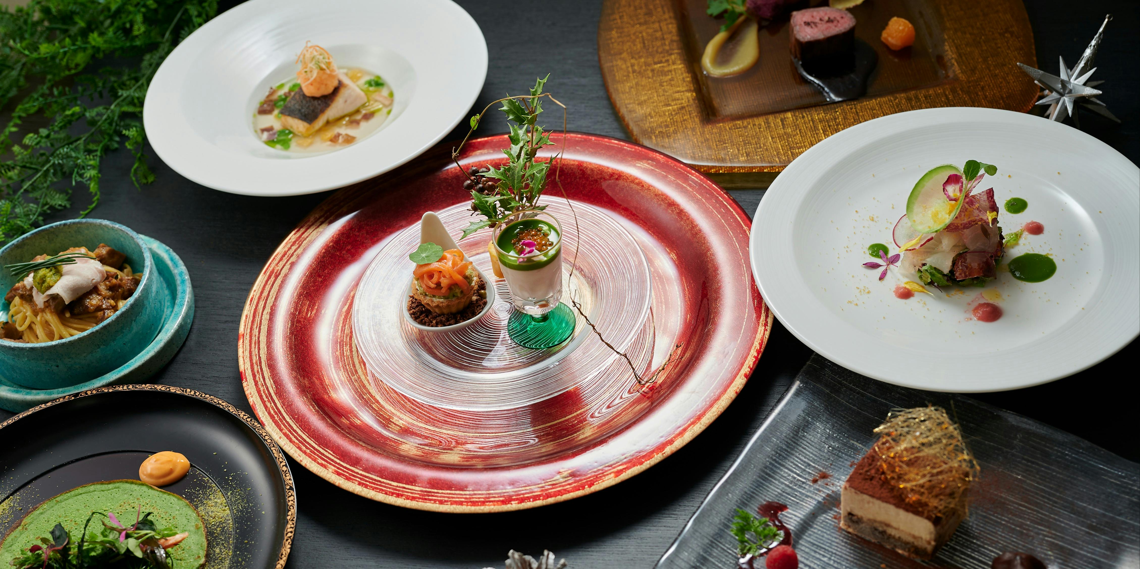 DINING ROOM ON THE HARIMA／セトレハイランドヴィラ姫路 【Xmas早割】プレミアムコース 播州サーモン 旬魚のソテー ...