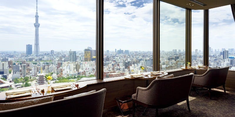 THE DINING シノワ 唐紅花＆鉄板フレンチ 蒔絵／浅草ビューホテル27F 【ホワイトデー】シノワチャイニーズ＆フレンチコラボレーション＋ペアシート確約＆カフェ ランチ プラン ...