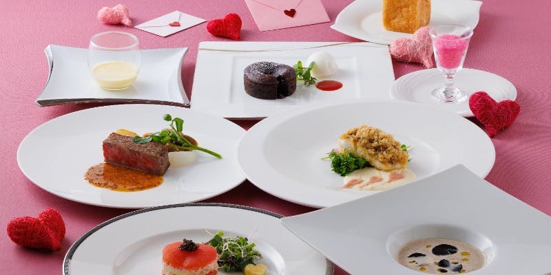 THE DINING シノワ 唐紅花＆鉄板フレンチ 蒔絵／浅草ビューホテル27F 【2/14限定】鉄板フレンチのバレンタイン特別ディナーコース ディナー プラン(12060224)・メニュー