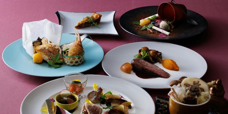 THE DINING シノワ 唐紅花＆鉄板フレンチ 蒔絵／浅草ビューホテル27F 【中華＆フレンチ】贅沢シェフコラボフルコース全7品＋カフェ ランチ プラン(12235936)・メニュー