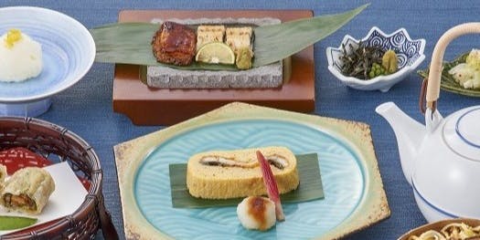 梅の花 京都烏丸店 【鰻ざんまい 鏡】あわびのジュレ掛け、鰻の白焼きと湯葉豆腐の溶岩焼き、鰻のセイロ蒸しなど全10品 ディナー プラン ...