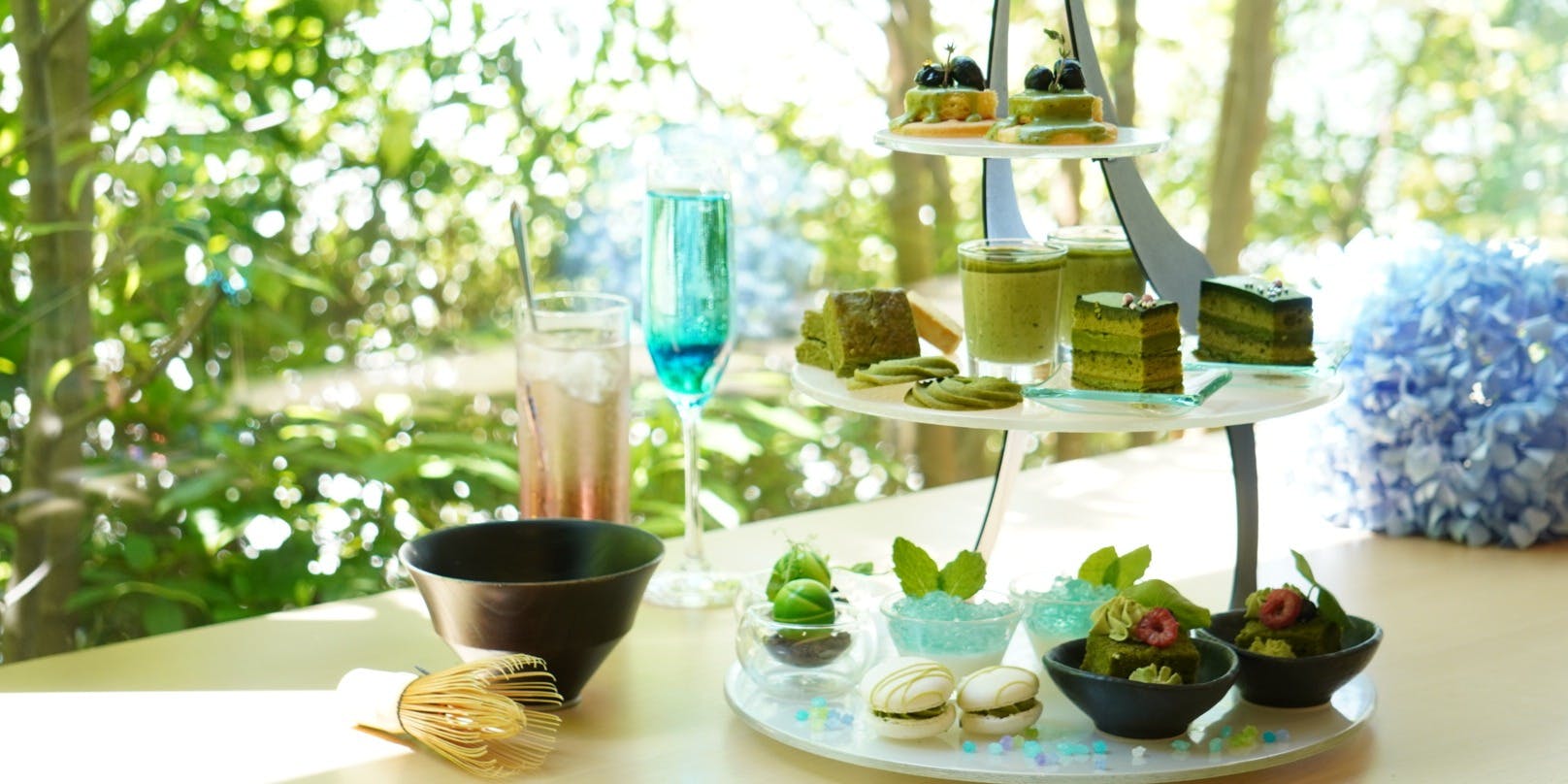 MIRAIE Dining／MIRAIE LEXT HOUSE NAGOYA 紫陽花×抹茶afternoon tea＋2ドリンク＋温製2品 ...