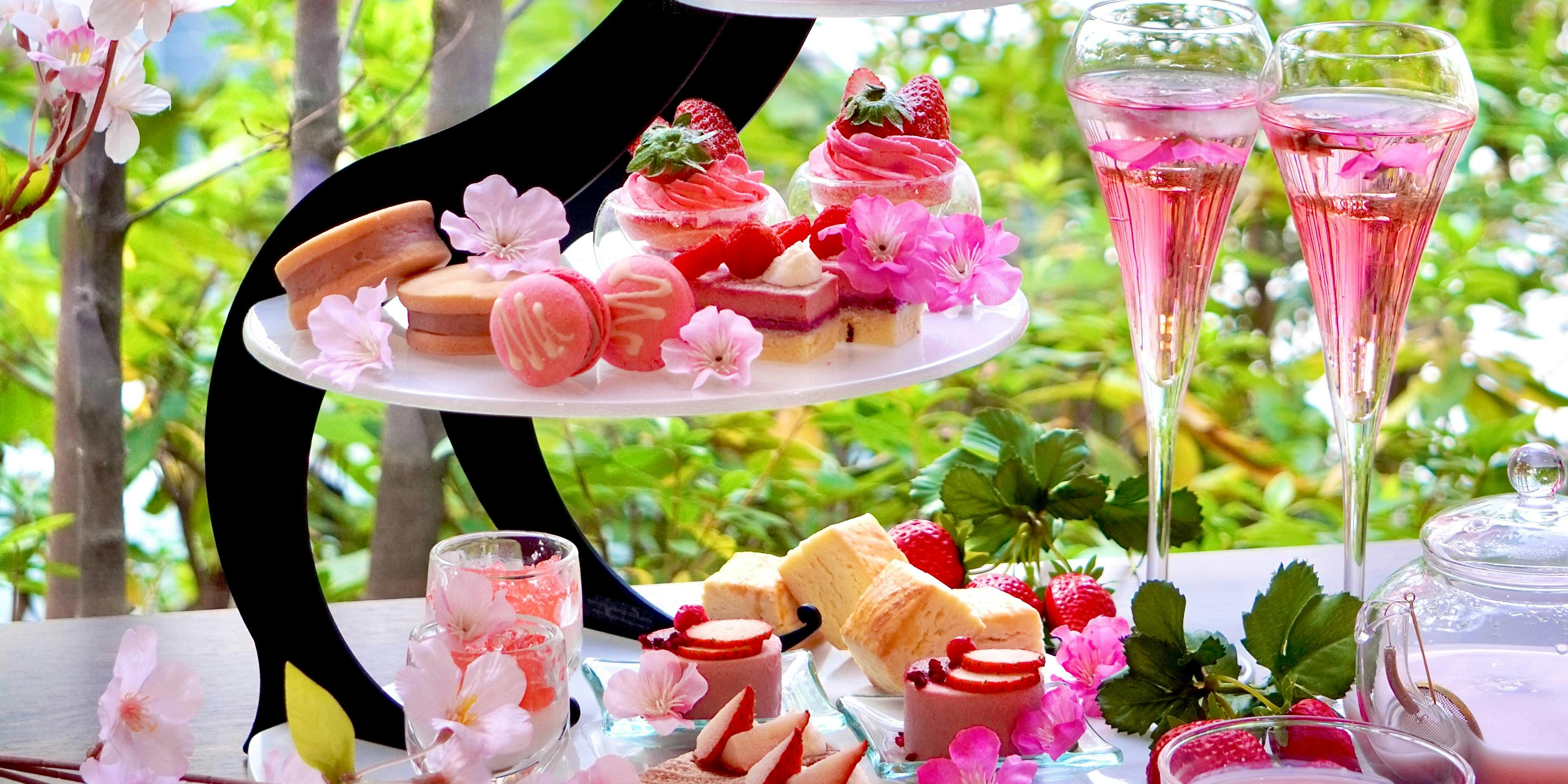 MIRAIE Dining／MIRAIE LEXT HOUSE NAGOYA 苺×桜 Afternoon tea＋タワー10種＋セイボリー2種 ...