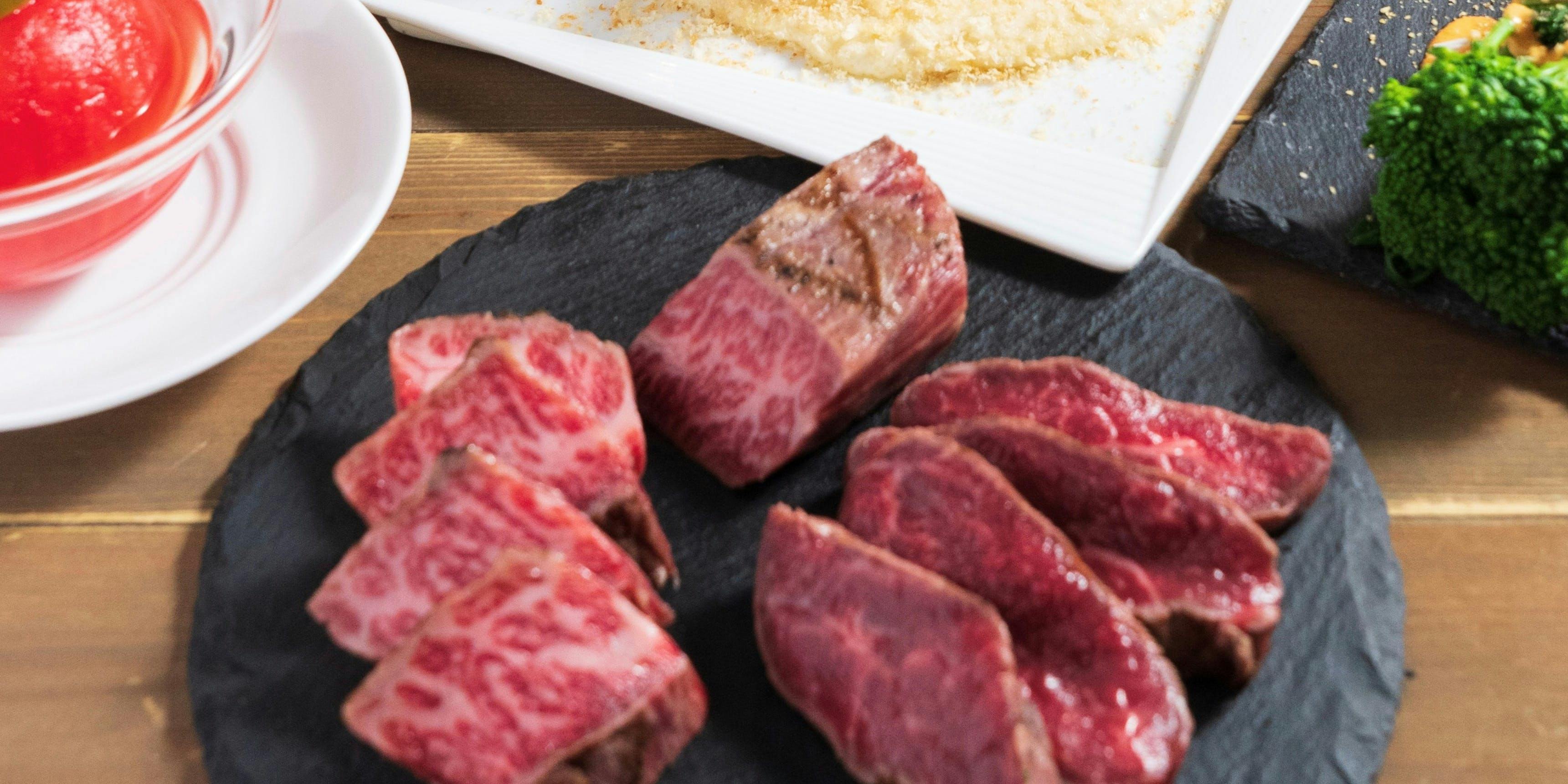 熟成和牛ステーキ グリルド エイジング・ビーフ 神田淡路町店 【B】カジュアルステーキコース 熟成和牛ステーキ100g＆熟成ベーコング50g等 ...