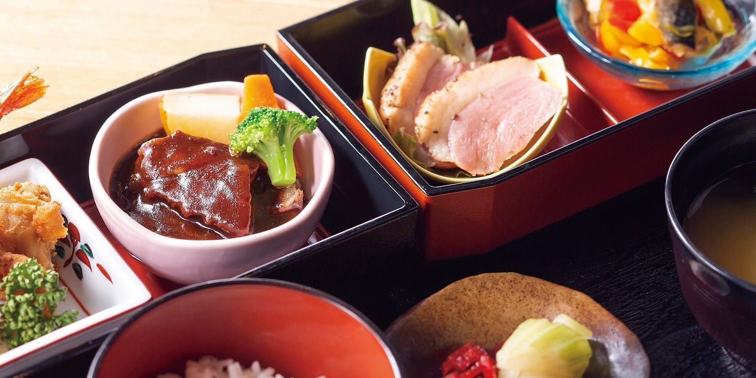 銀座洋食三笠會館 池袋パルコ店 【洋食御膳】黒毛和牛のビーフシチューなど全6品 ランチ プラン(11548583)・メニュー [一休.com ...