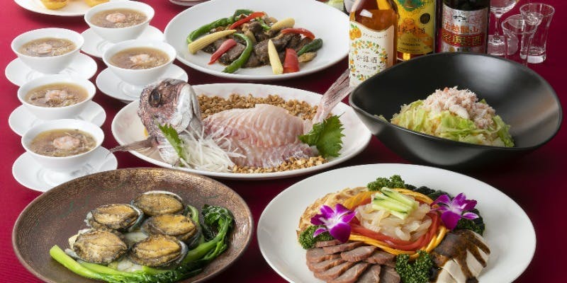 大湖苑／ホテルプラザオーサカ 【歓送迎会プランA】フカヒレスープや麻婆豆富など、全8品の豪華プラン＋お土産付き【胡麻団子2個】 ランチ プラン ...