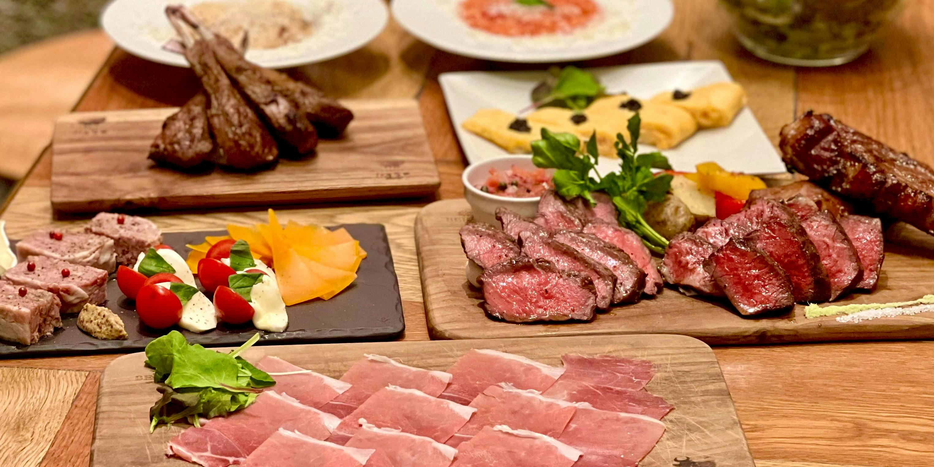 ミートキッチン log50 ハレザ池袋前店 【人気NO.1！DXコース】ボリューム満点！お肉もお料理も楽しめる＋2時間飲み放題（2/26 ...