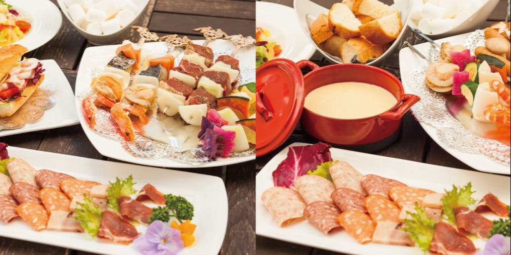 宴会・イベント／名鉄グランドホテル 【おへやdeキャンプ】チーズフォンデュor串焼きset サラダ、コールミートなど ランチ プラン ...