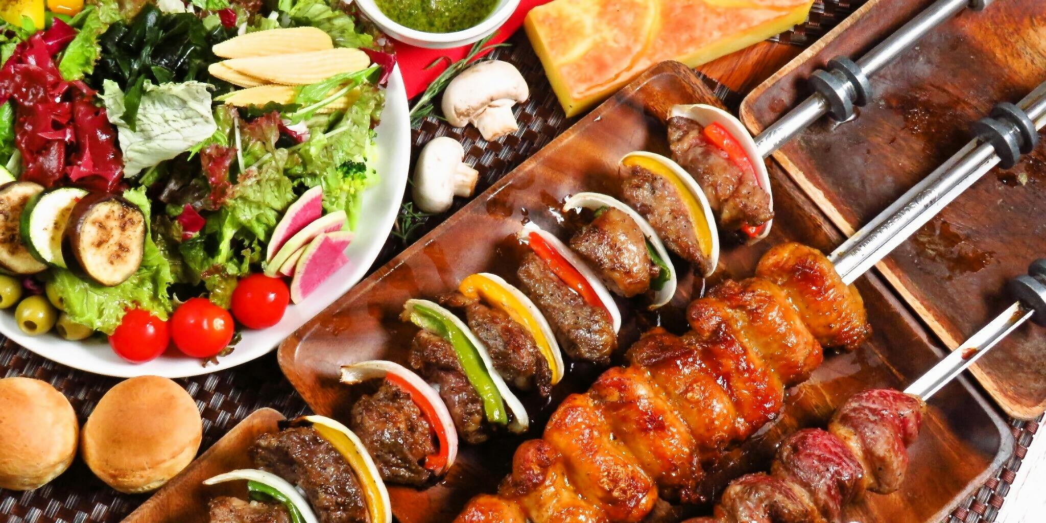 シュラスコ&ビアレストラン ALEGRIA 三宮 ミント神戸店 20種類のシュラスコ食べ放題＋サイドメニュー2品（厳選サーロイン食べ放題 ...