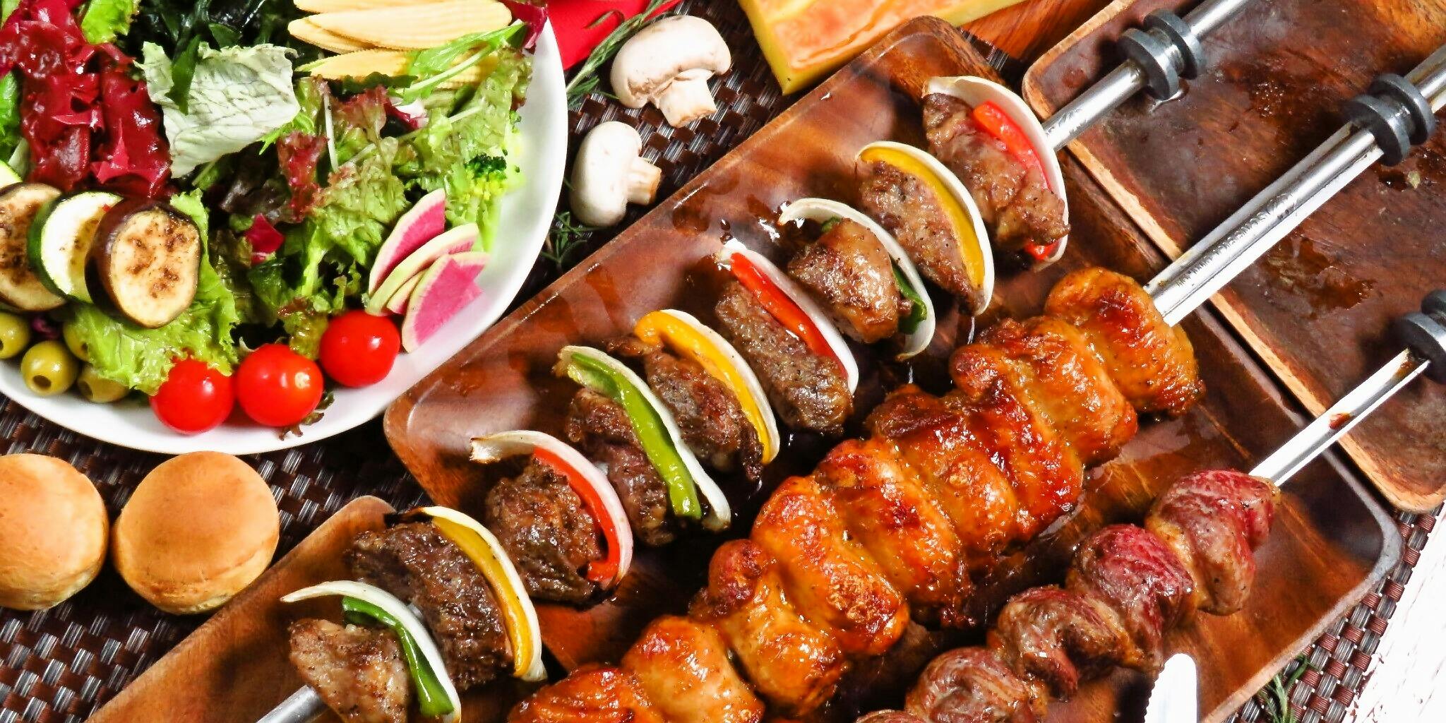 シュラスコ＆ビアレストラン ALEGRIA 中之島フェスティバルプラザ店 【Anniversary】15種シュラスコ食べ放題＋メッセージ ...